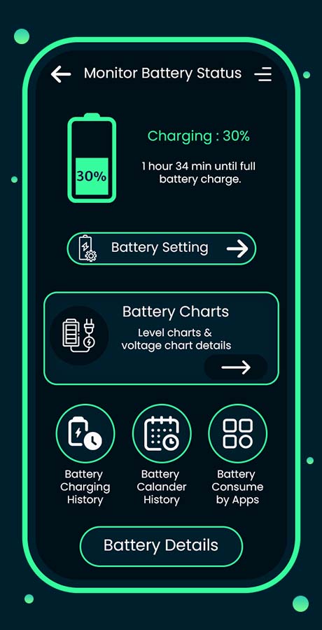 Monitor Battery Status - Level Plus - Battery Health Info - Battery Guru - Charge Meter Capacity ...